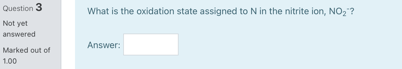 Solved Question 2 What is the oxidation state assigned to Cr | Chegg.com