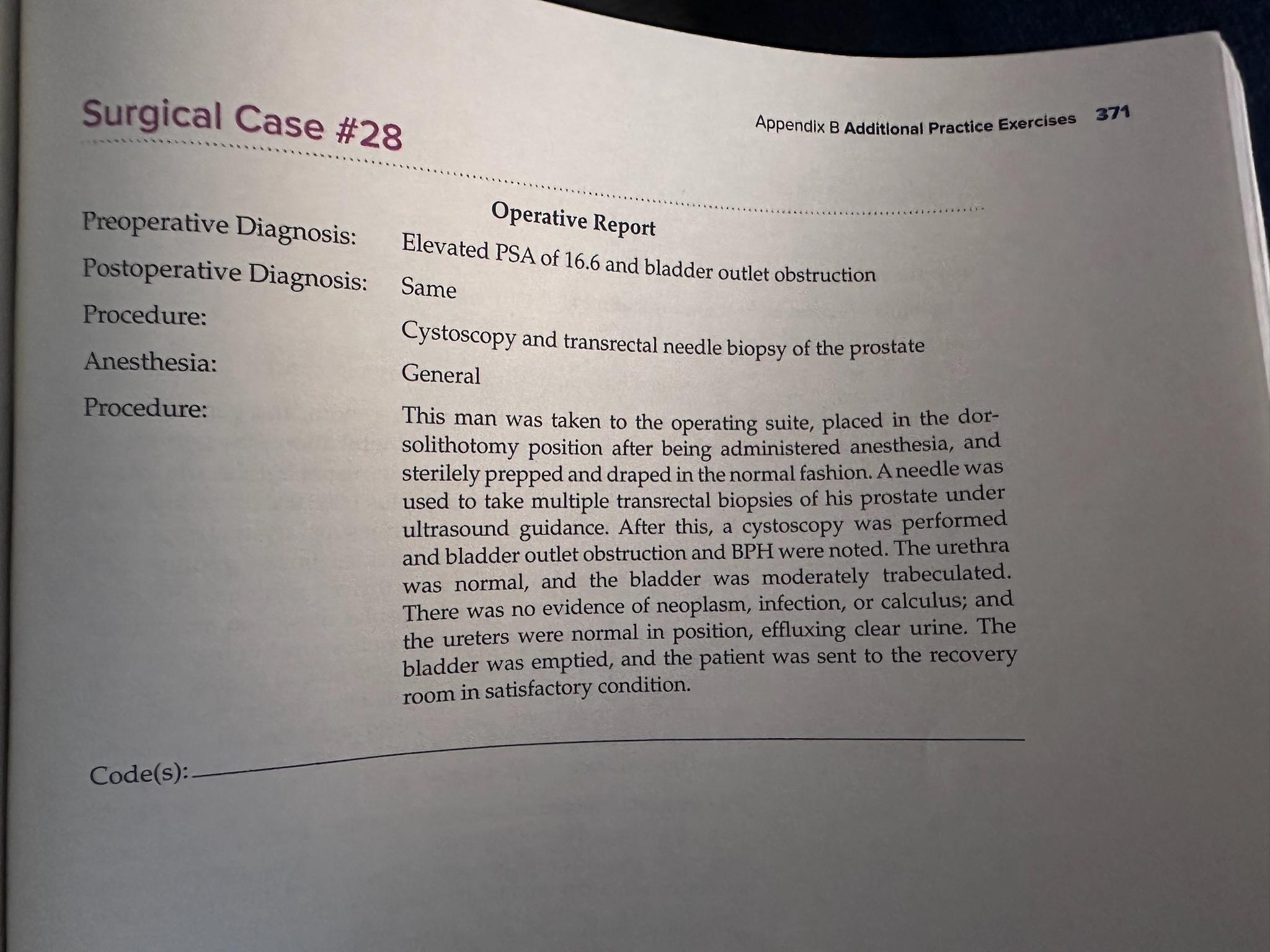 Solved Read through the Operative Report on page 371 in | Chegg.com