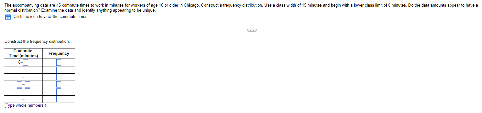 Solved normal distribution? Examine the data and identify | Chegg.com