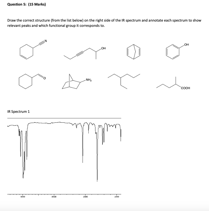 Solved Question 5: (15 Marks) Draw the correct structure | Chegg.com