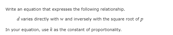 Solved Write An Equation That Expresses The Following