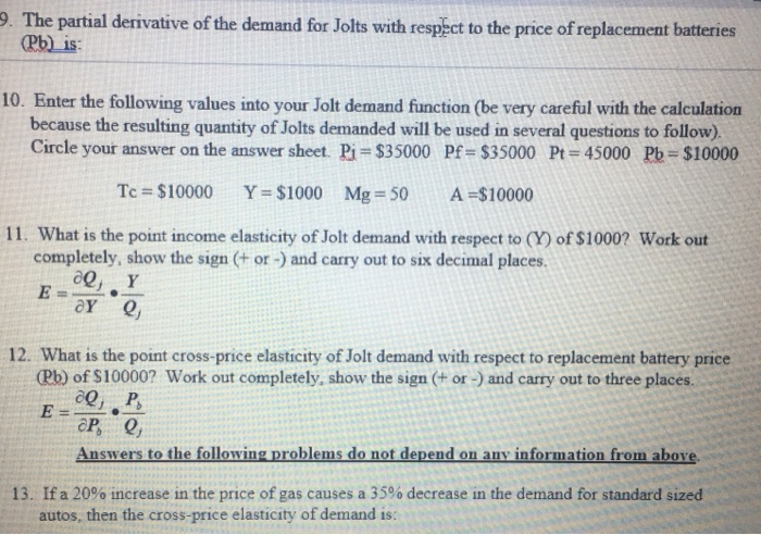 Solved The multivariate demand function (below) is needed | Chegg.com
