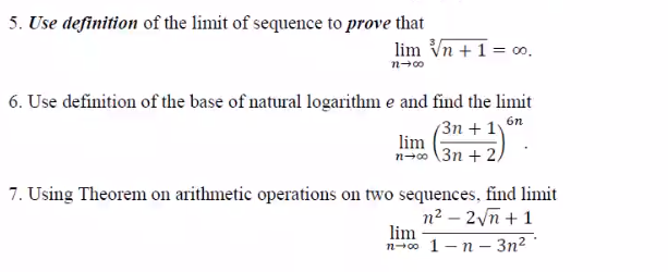 Solved 5. Use definition of the limit of sequence to prove | Chegg.com