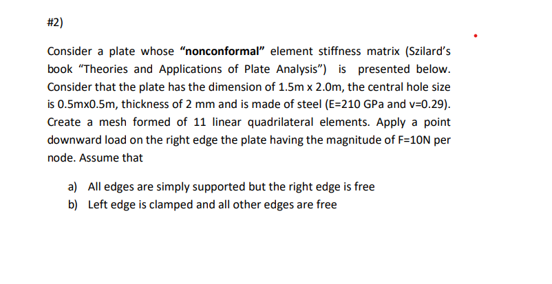 Solved Consider a plate whose "nonconformal" element | Chegg.com