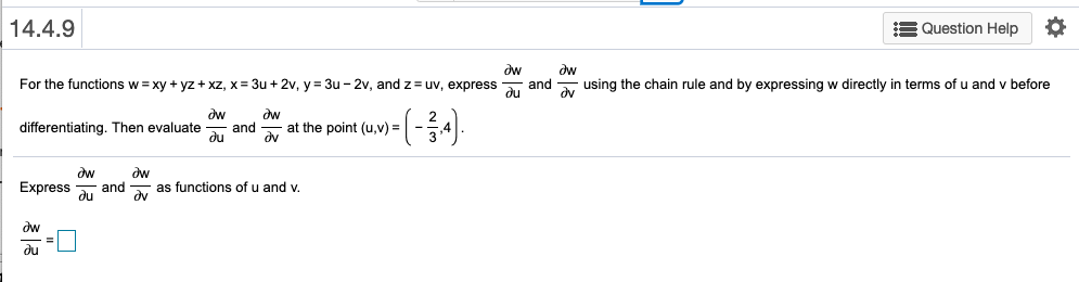 Solved 14.4.7 Consider the functions z 2e Iny, x- In (u cos | Chegg.com