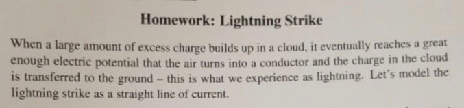 Solved Homework: Lightning Strike When a large amount of | Chegg.com