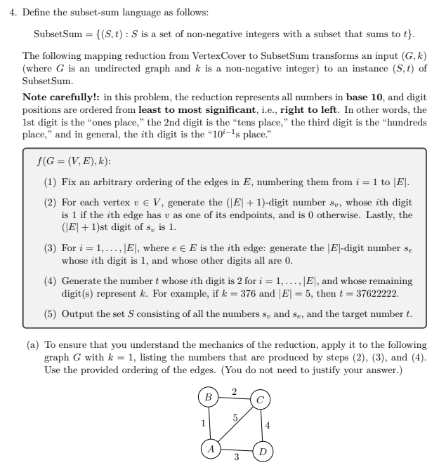 Solved (b) Justify why the reduction is efficient. (c) Show | Chegg.com