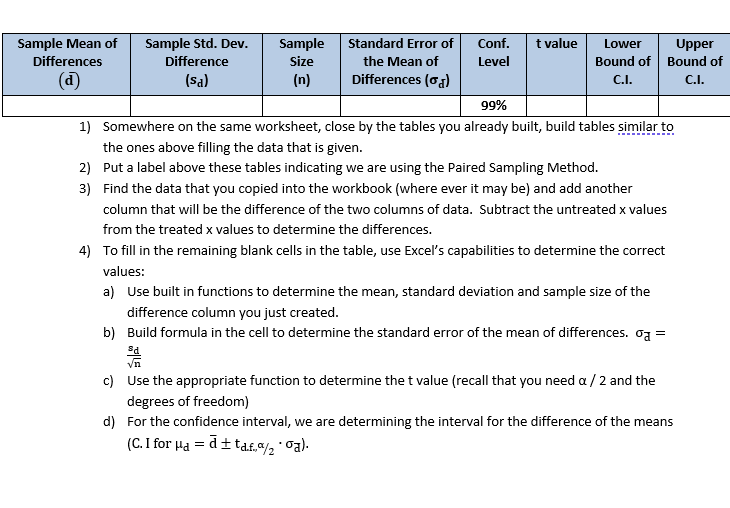 Sample Mean of Sample Std. Dev. Sample Standard Error | Chegg.com
