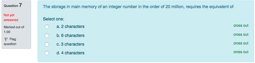 Solved Question 7 The storage in main memory of an integer | Chegg.com