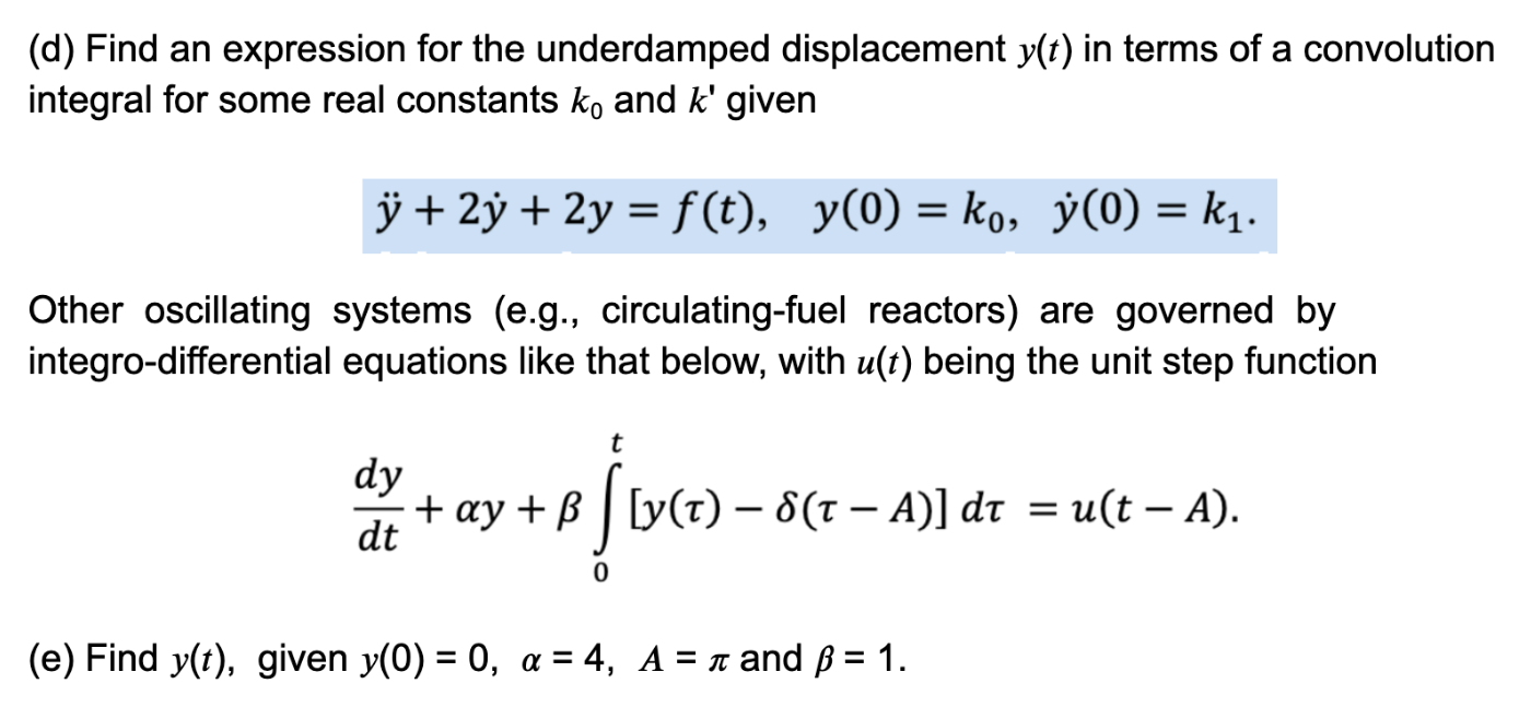 Solved Question (4) Laplace transforms find broad | Chegg.com