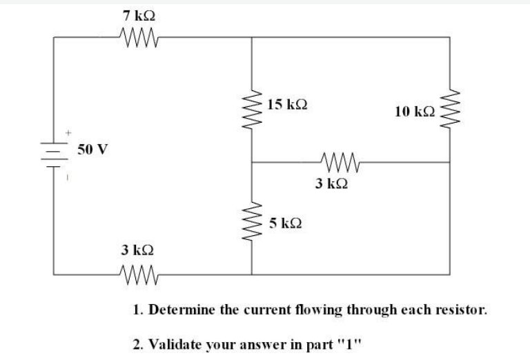 Solved 1 Determine The Current Flowing Through Each
