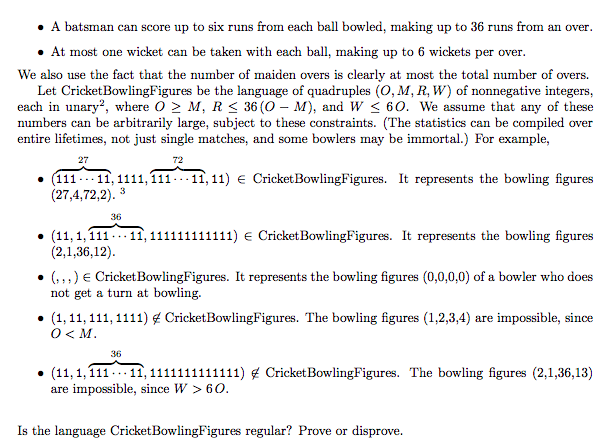 Solved 8. In the game of Cricket, a bowler “bowls” a cricket | Chegg.com