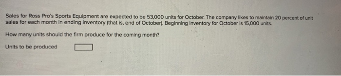 Solved Sales for Ross Pro's Sports Equipment are expected to | Chegg.com