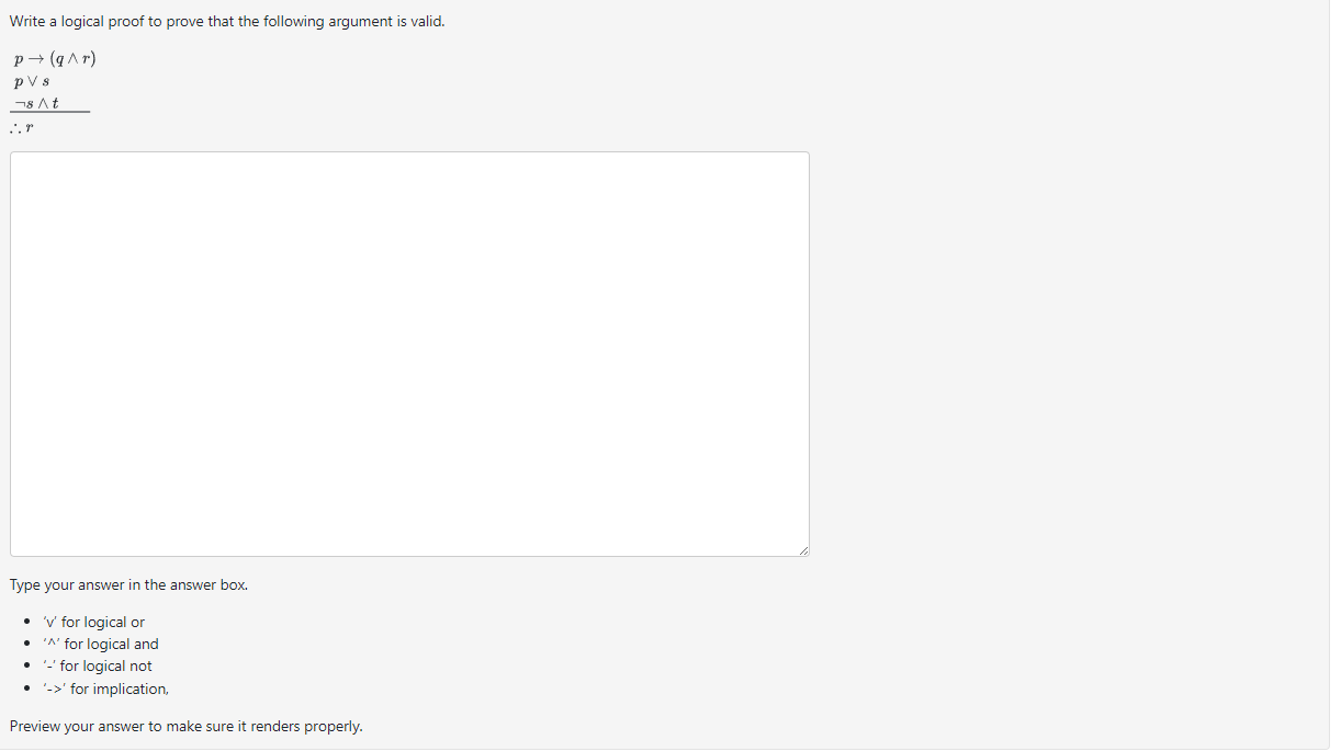 Solved Write a logical proof to prove that the following | Chegg.com