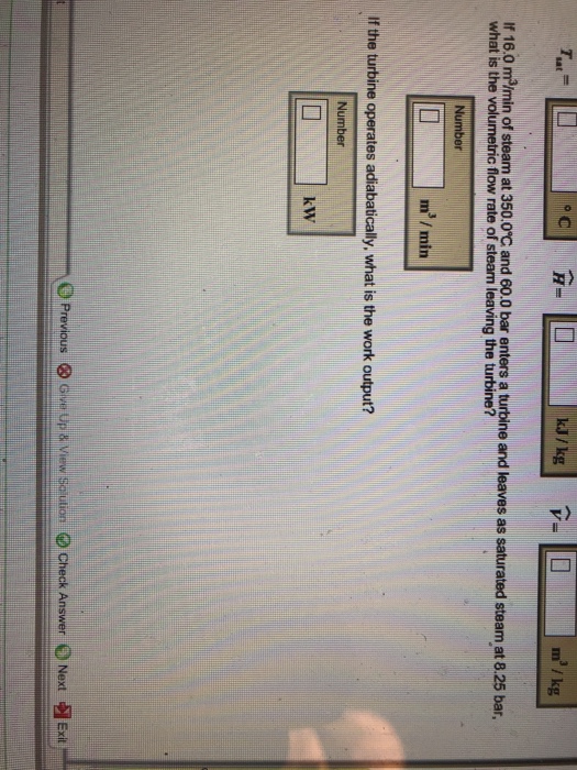 Solved Question 7 of 9 What are the specific enthalpy and | Chegg.com