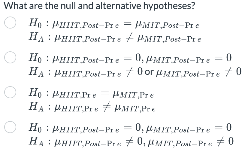 Solved What are the null and alternative hypotheses? | Chegg.com