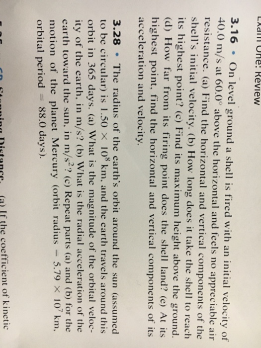 Solved On level ground a shell is fired with an initial | Chegg.com