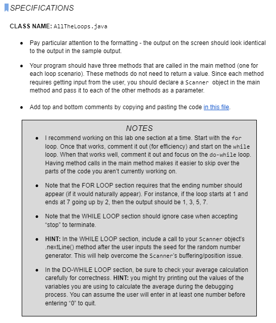 Solved ALL THE LOOPS BACKGROUND When learning loops, | Chegg.com