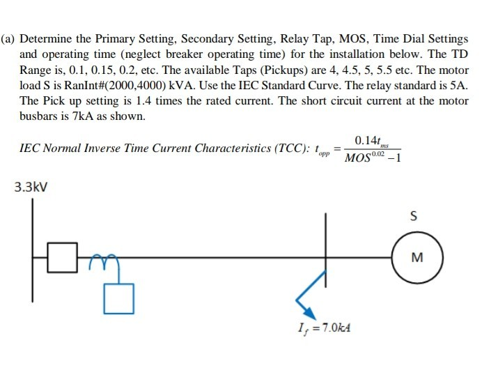 (a) Determine the Primary Setting, Secondary Setting, | Chegg.com