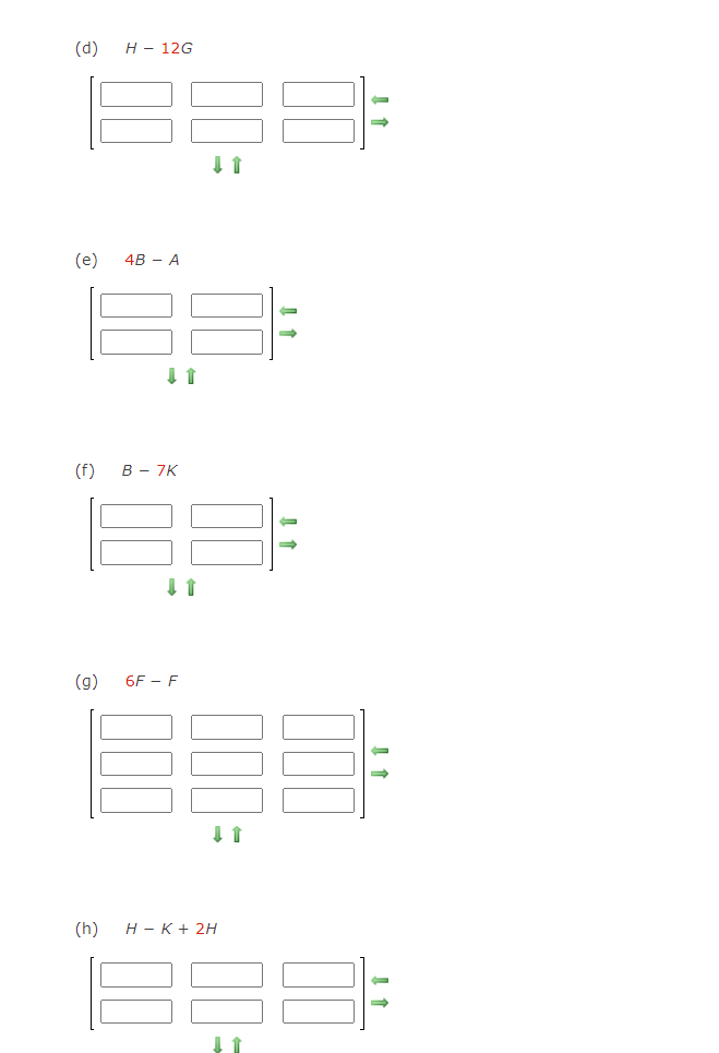 Solved Using the given matrices, calculate the quantities, | Chegg.com