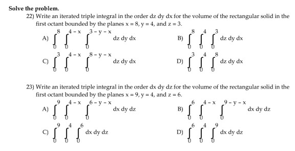 Solved Solve the problem. 22) Write an iterated triple | Chegg.com