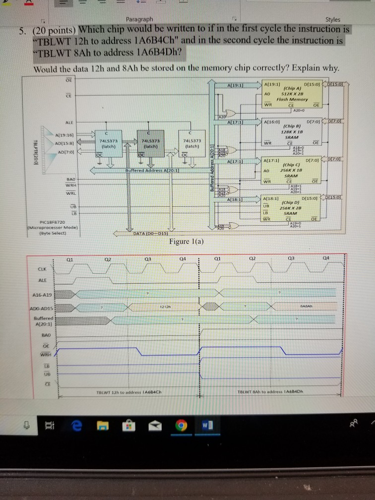 Solved Paragraph Styles 5. (20 points) Which chip would be | Chegg.com