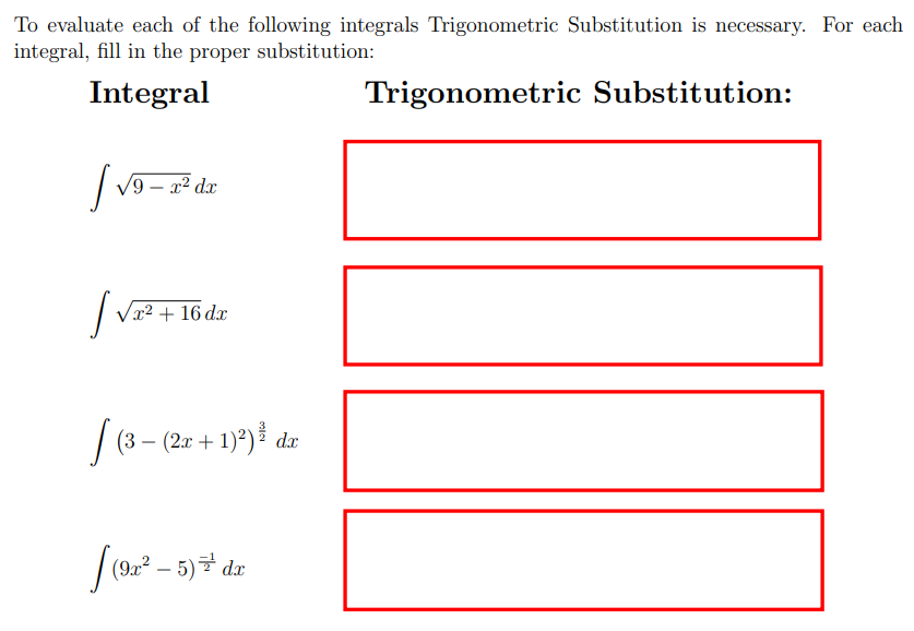 Solved To evaluate each of the following integrals | Chegg.com