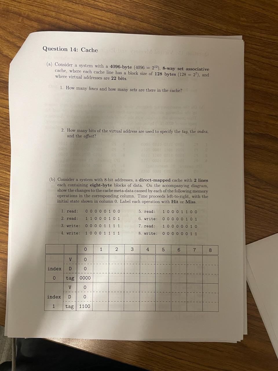 Solved (a) Consider a system with a 4096-byte (4096=212), | Chegg.com