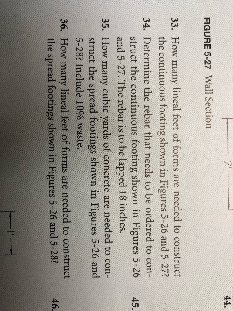 Solved 2. 44. FIGURE 5-27 Wall Section 45. 33. How many | Chegg.com