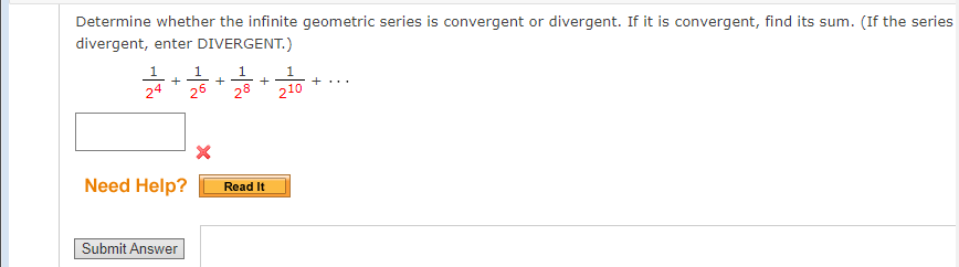 Solved Determine whether the infinite geometric series is | Chegg.com
