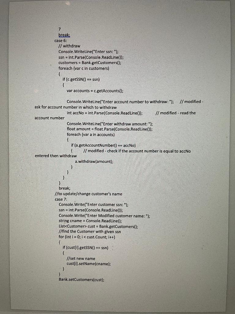 Solved 1 using System; using System.Collections.Generic; | Chegg.com