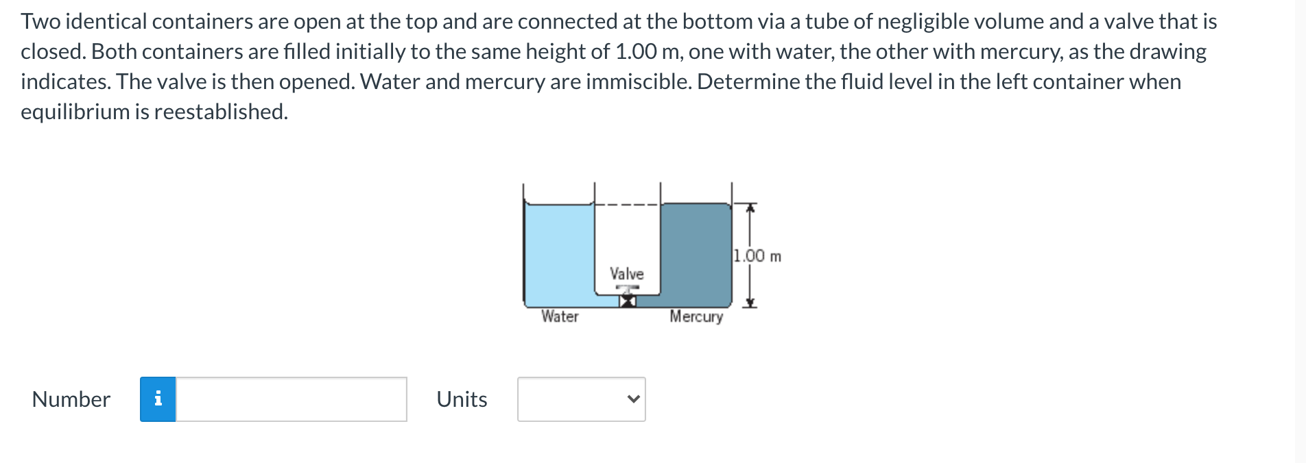 Solved Two identical containers are open at the top and are | Chegg.com
