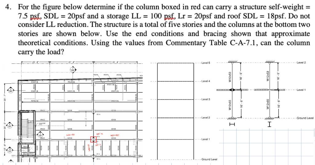 Solved 4. For the figure below determine if the column boxed | Chegg.com