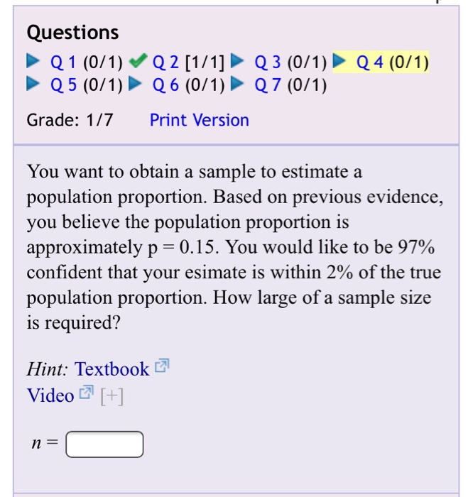 Solved You want to obtain a sample to estimate a population | Chegg.com