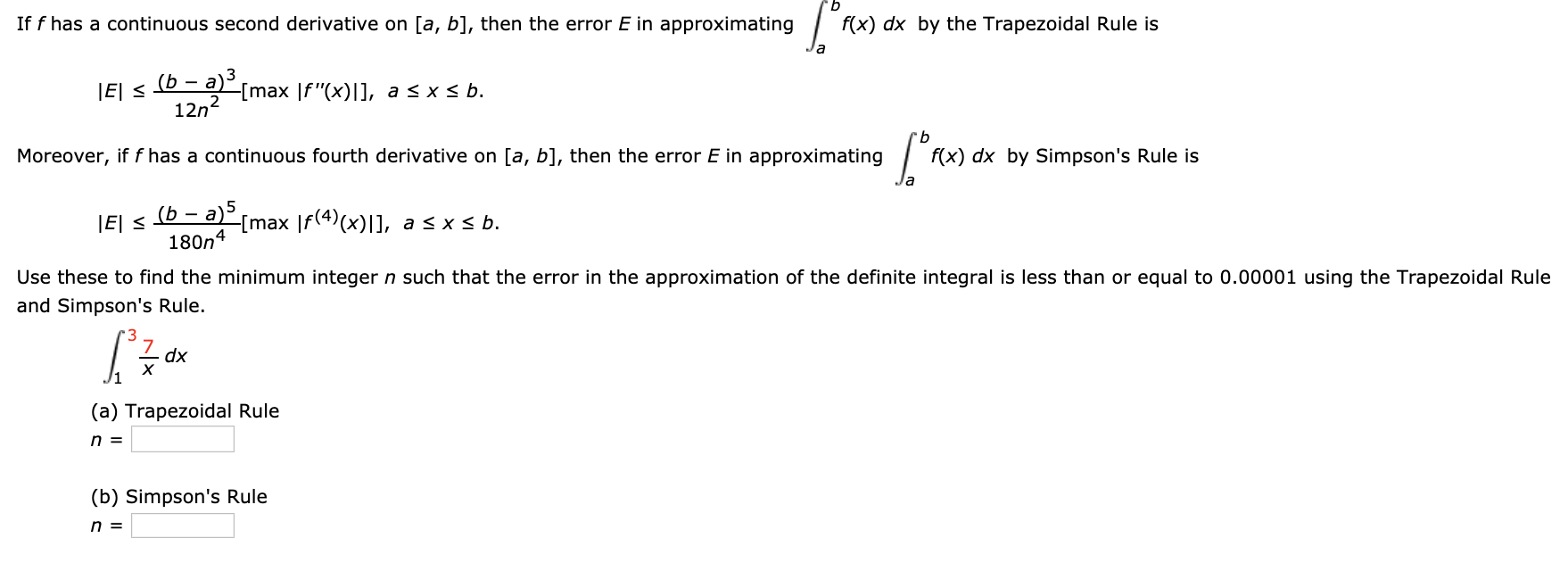 Solved b Iff has a continuous second derivative on [a, b], | Chegg.com