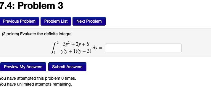 Solved 74 Problem 3 Previous Problem Problem List Next 