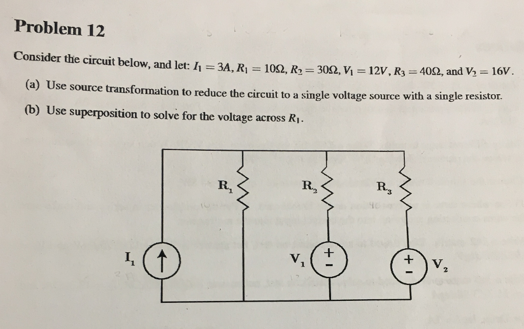 Solved Problem 12 Consider the circuit below, and let h 3A, | Chegg.com