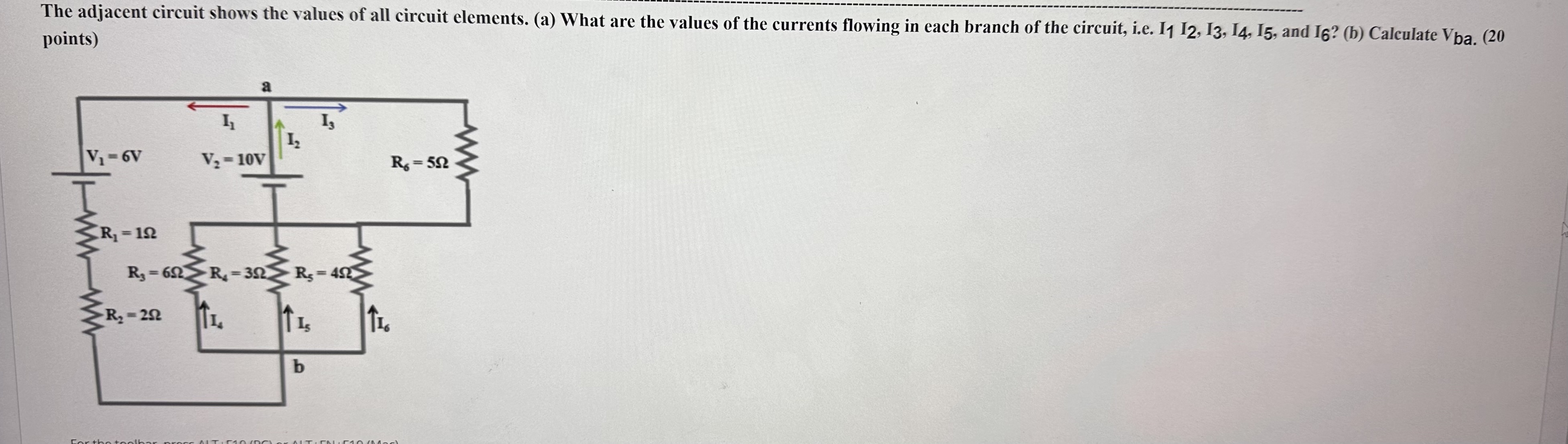 Solved The adjacent circuit shows the values of all circuit | Chegg.com