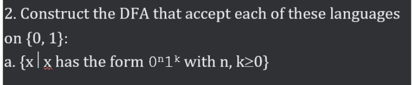 Solved 2. Construct the DFA that accept each of these | Chegg.com