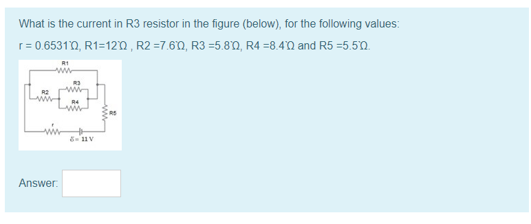 Solved What is the current in R3 resistor in the figure | Chegg.com