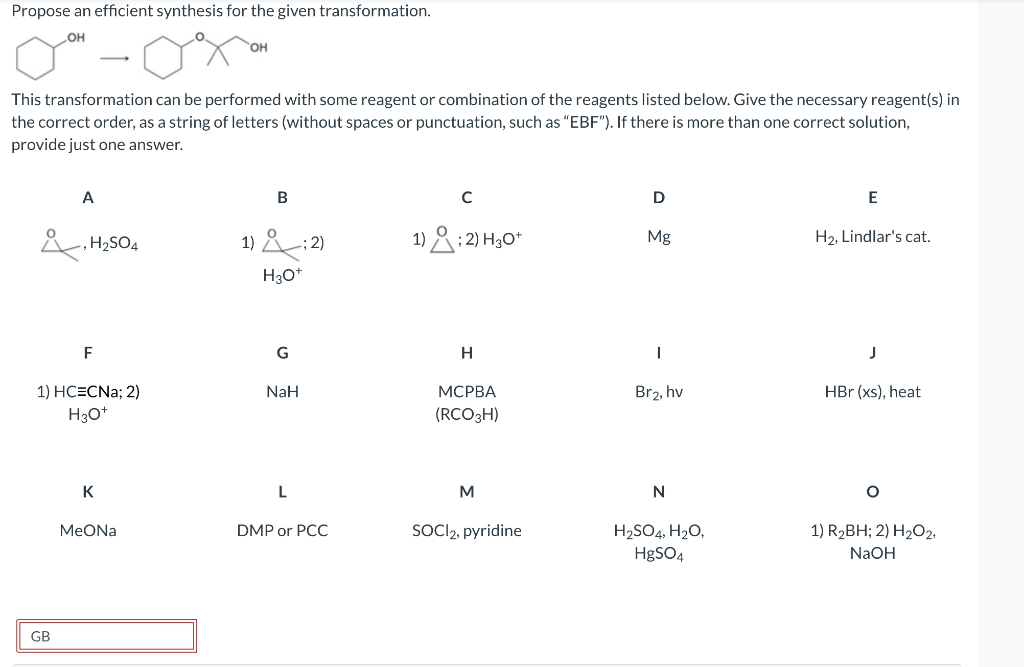 Solved Propose an efficient synthesis for the given | Chegg.com