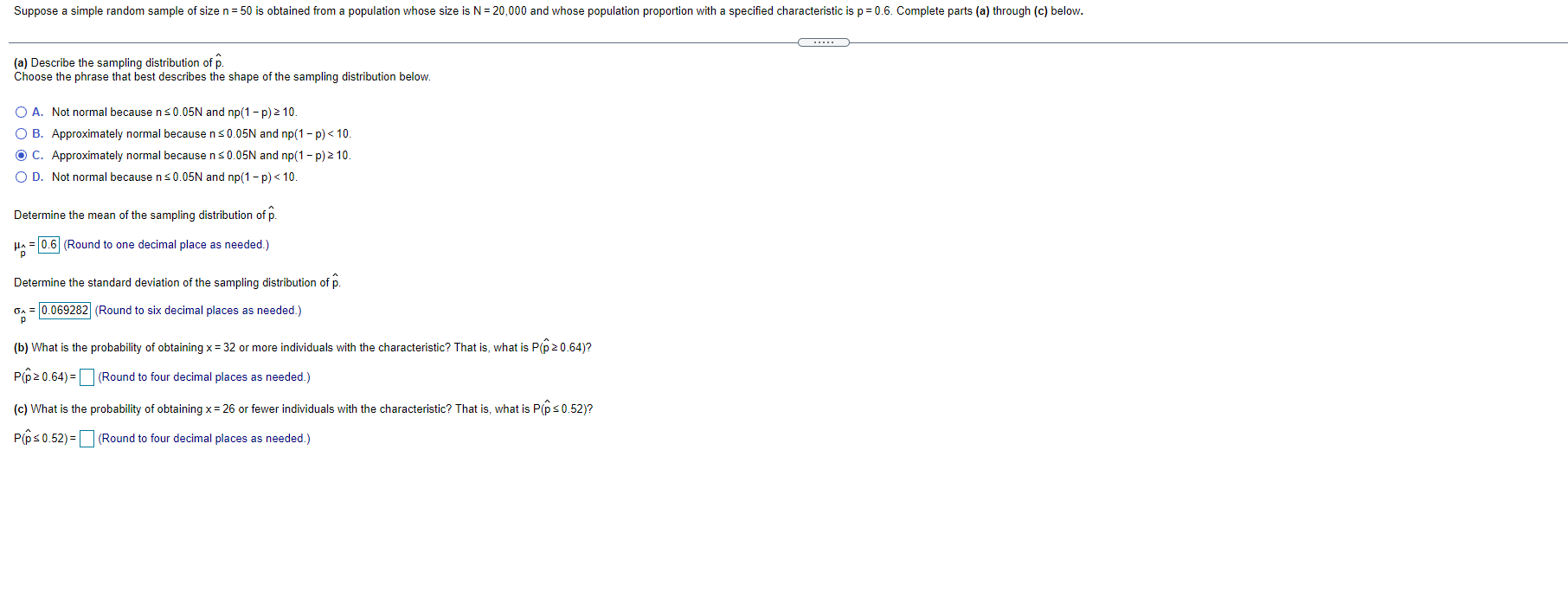 Solved Suppose a simple random sample of size n=50 is | Chegg.com