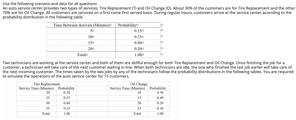 Solved Use the following scenario and data for all questions | Chegg.com