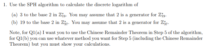 1. Use the SPH algorithm to calculate the discrete | Chegg.com
