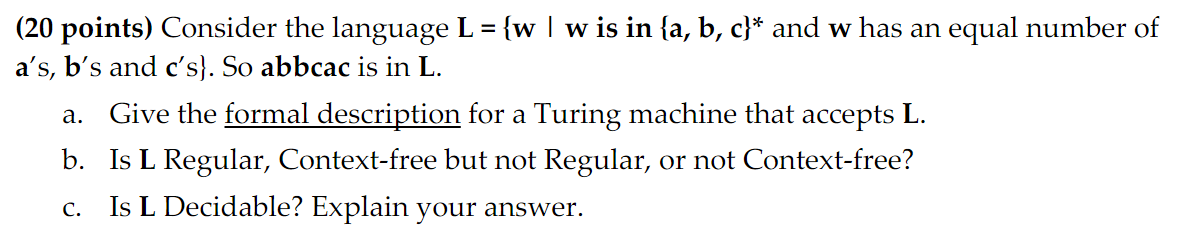 Please give Formal description which needs to include | Chegg.com
