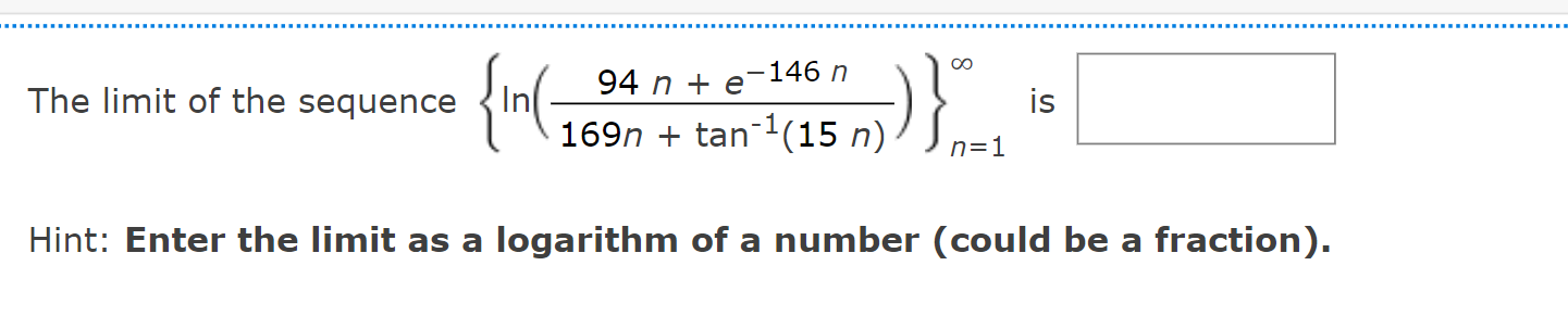 Solved The limit of the sequence | Chegg.com
