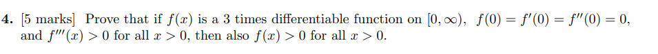 Solved [5 ﻿marks] ﻿Prove that if f(x) ﻿is a 3 ﻿times | Chegg.com