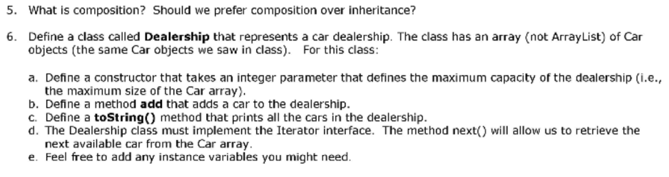 5. What is composition? Should we prefer composition | Chegg.com