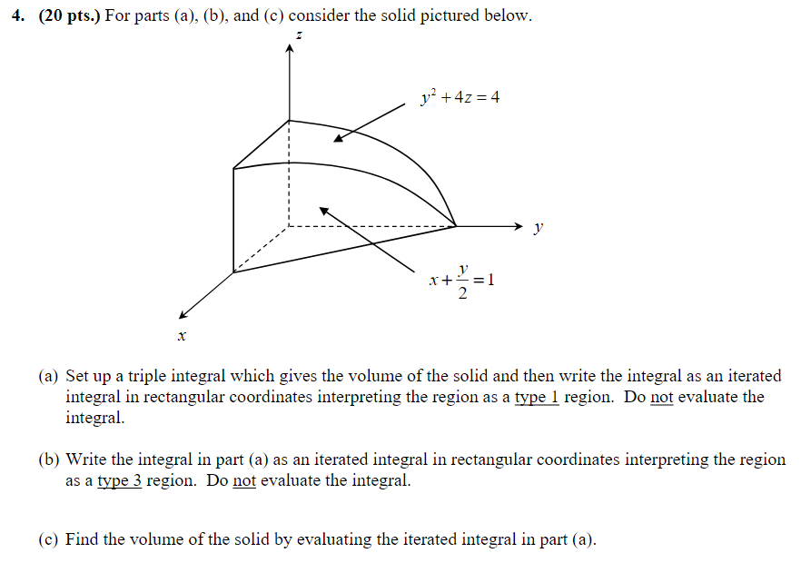 Solved For parts (a), (b), and (c) consider the solid | Chegg.com