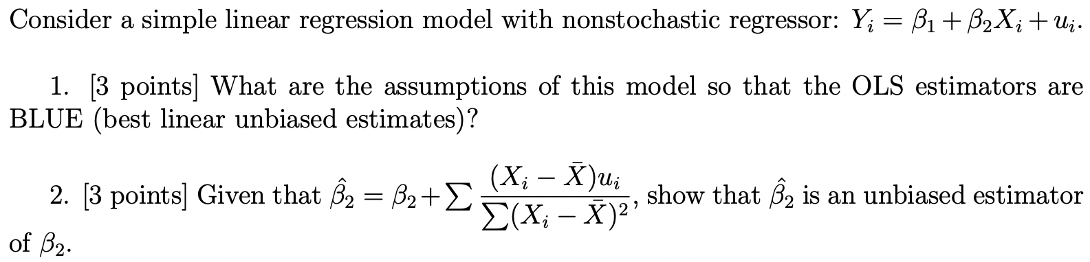 Solved Consider a simple linear regression model with | Chegg.com
